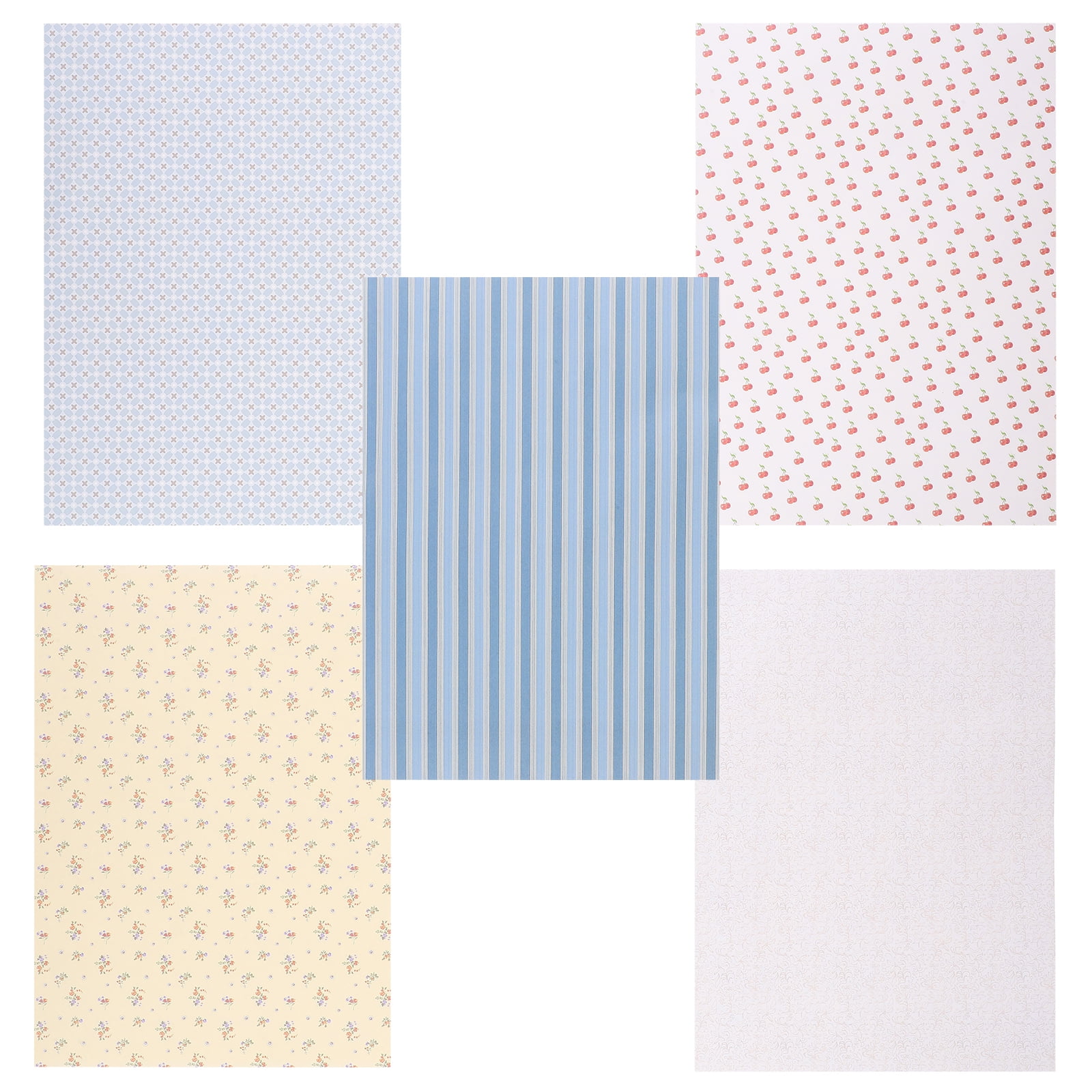 5 Sheets Doll House Wallpaper Adhesive DIY Doll House Background ...