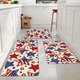 Black Independence Day Flannel Floor Mat - Patriotic Stars And Stripes ...