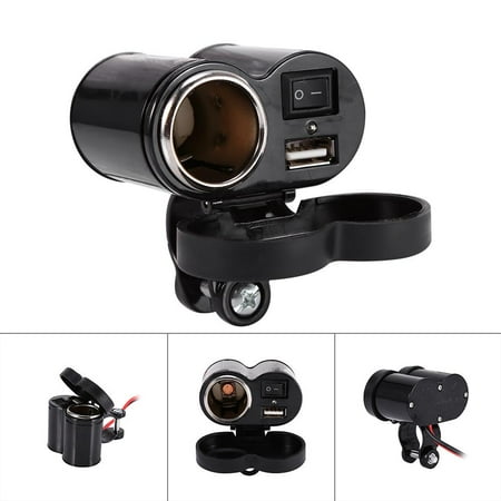 LHCER Motorcycle USB Adapter,1x Motorcycle Bike 12V Cigarette Lighter ...