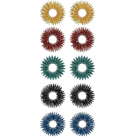 QUETO 10Pcs Spiky Sensory Finger Rings Great Spikey Fidget Toy for Kids ...