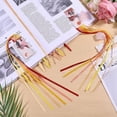 3Pcs PU Leather Bookmarks with Polyester Ribbon Rectangle Orange ...