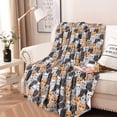 47 Inch Round Flannel Blanket for Adults & Kids, Soft, Cozy ...