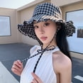 Breathable Foldable Bucket Hat With Sun Protections Plaids Pattern ...