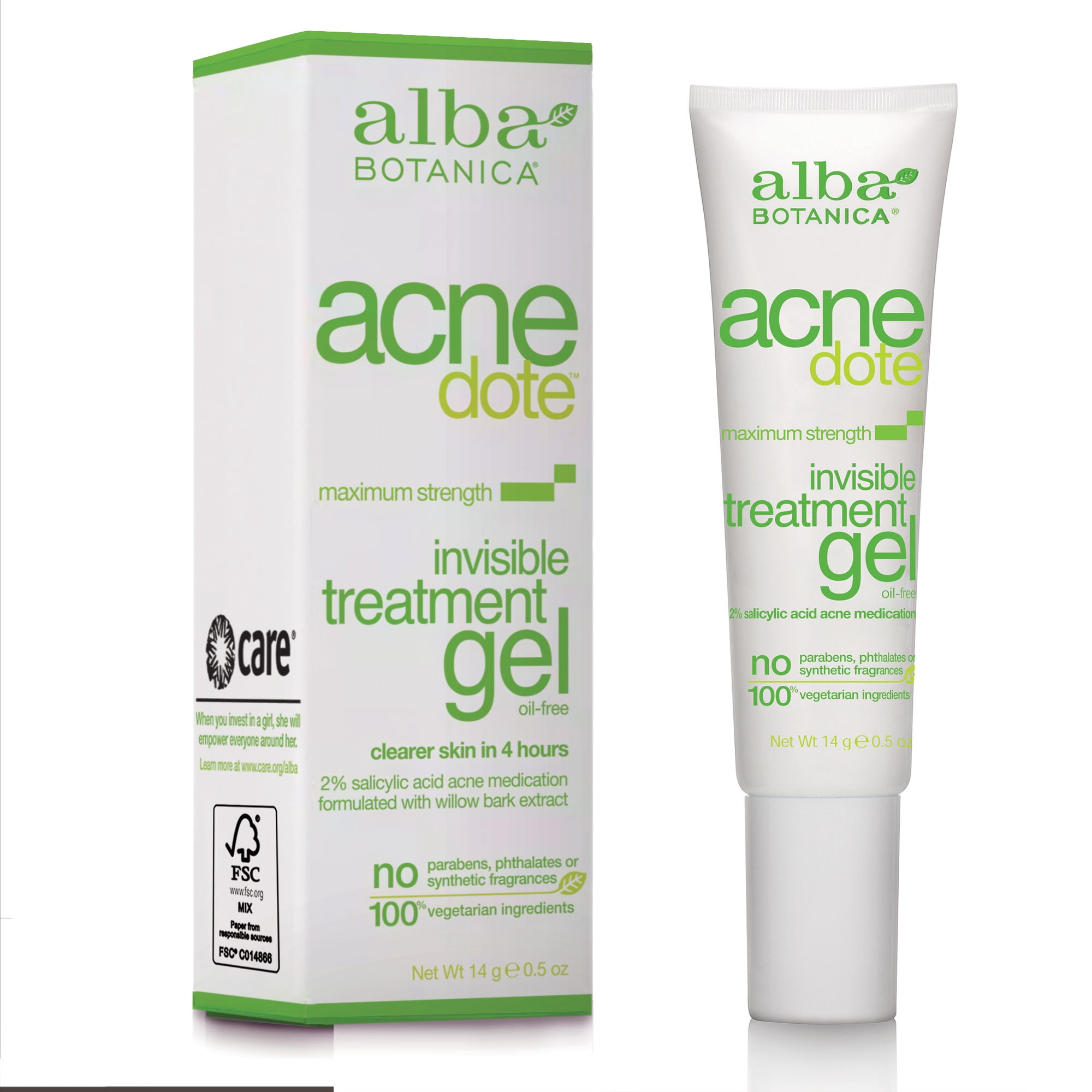 Alba Botanica Acnedote Maximum Strength Invisible Treatment Gel, 0.5 oz ...