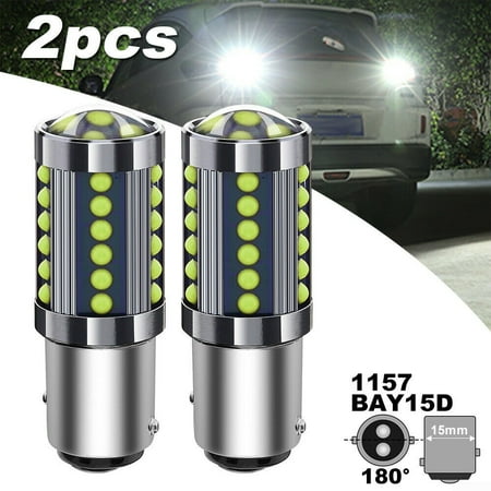 0.23A 1157 LED Bulb 2 Pcs 36 COBs Brake Car DC/AC 12V-24V Reverse Light ...
