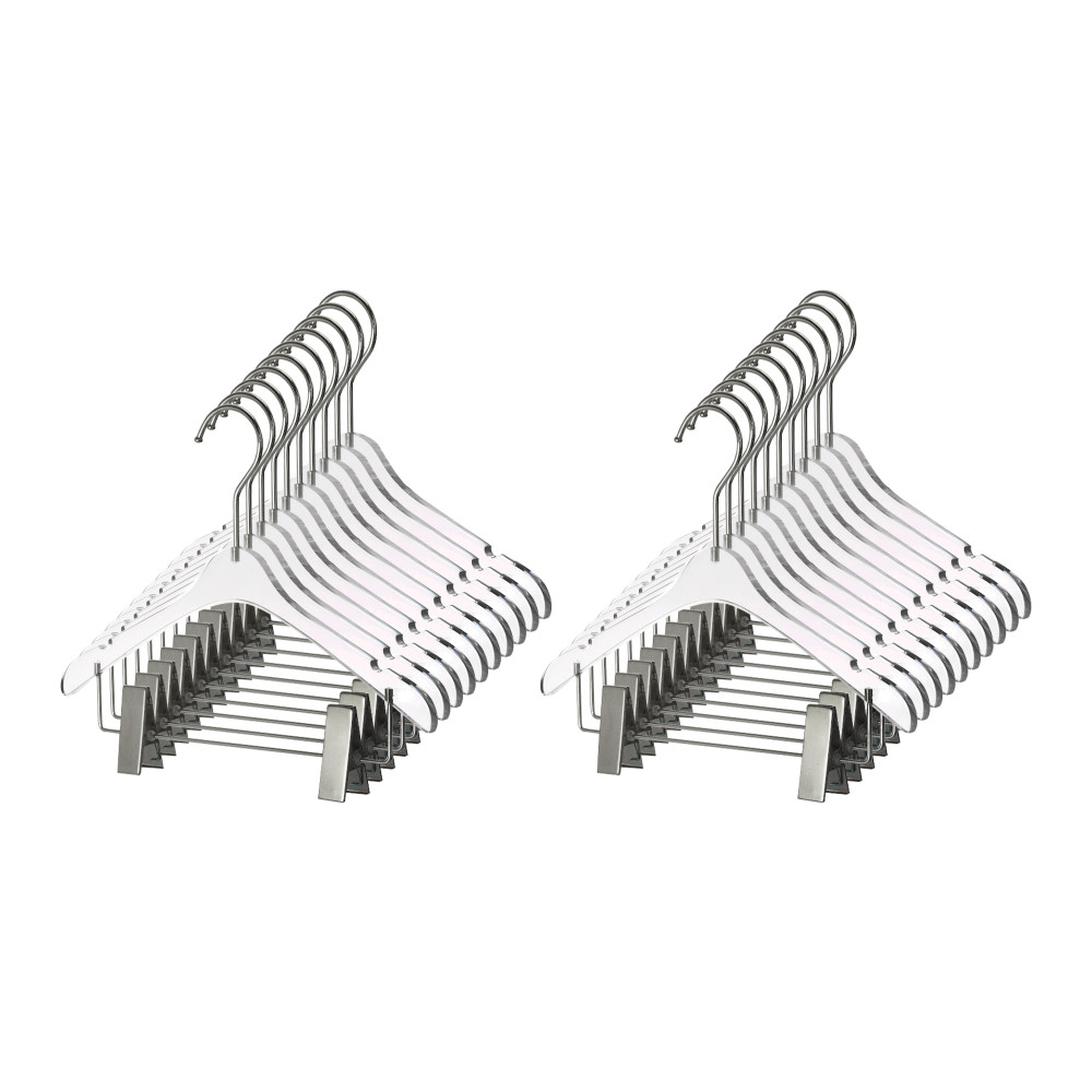 YBM Home Quality Acrylic Clear Hangers with Clips Made of Clear Acrylic ...