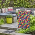 Abstract Geometric Garden Flag 28x40 Inch Color Modern Artificial Shape ...