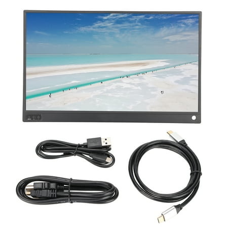 Portable Monitor, HD 1080P 60Hz Refreshing 3 in 1 Display ABS Material ...