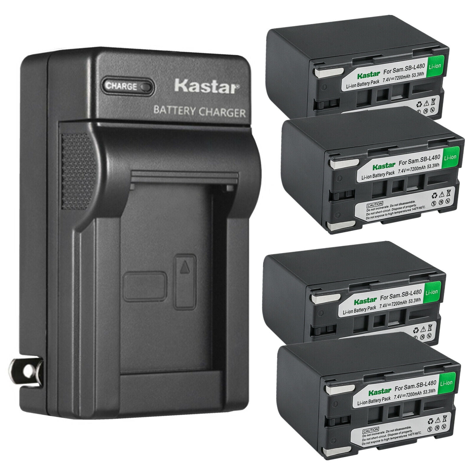 Kastar 4-Pack SB-L480 Battery and AC Wall Charger Replacement for ...