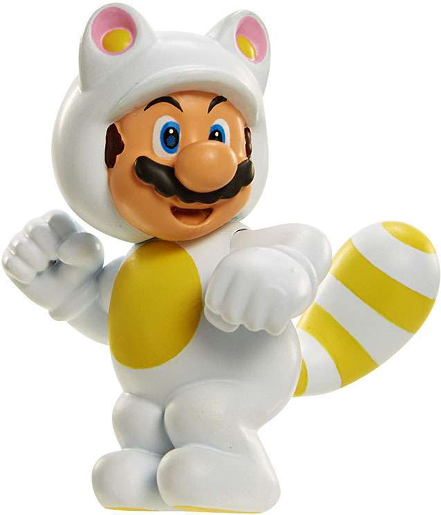 World of Nintendo Super Mario 2.5" White Tanooki Mario Figure - Walmart.com