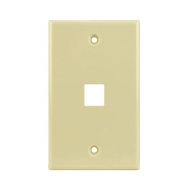 Construct Pro Wall Plate with Single F-81 Connector (Color: Ivory ...