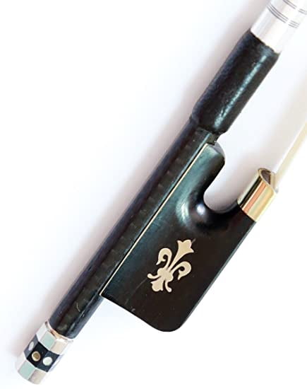 Vio Music Top Woven Carbon Fiber Viola Bow, Fleur-de-lys inlay, Ebony ...