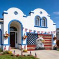 American Flag Garage Door Cover, Eagle Blue Red USA Flag Vintage Garage ...