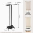 Black Towel Racks for Bathroom Freestanding, 37" Equal-Height Standing ...