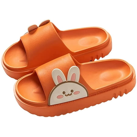 P5HAO Unisex Rabbit Slides NonP5HAO Slip Open Toe Sandals Cute Beach ...