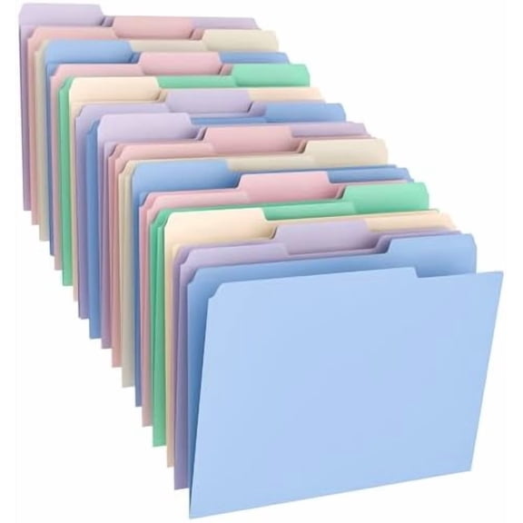 Manila Folders 8.5 x 11 | 1/3 Cut File Folders Letter Size | Manilla ...