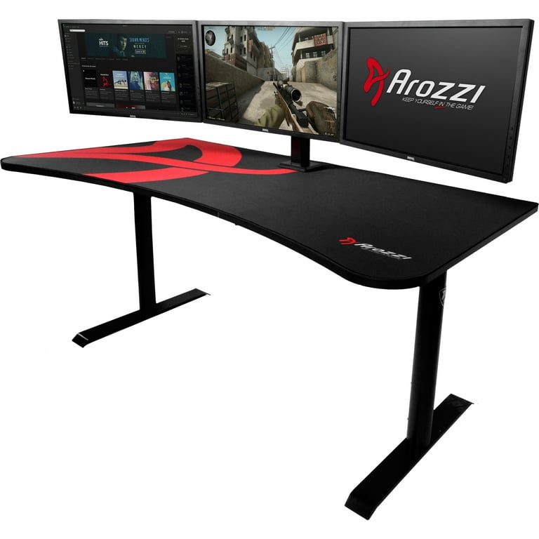 Arozzi Arena Metal Gaming Desk Black