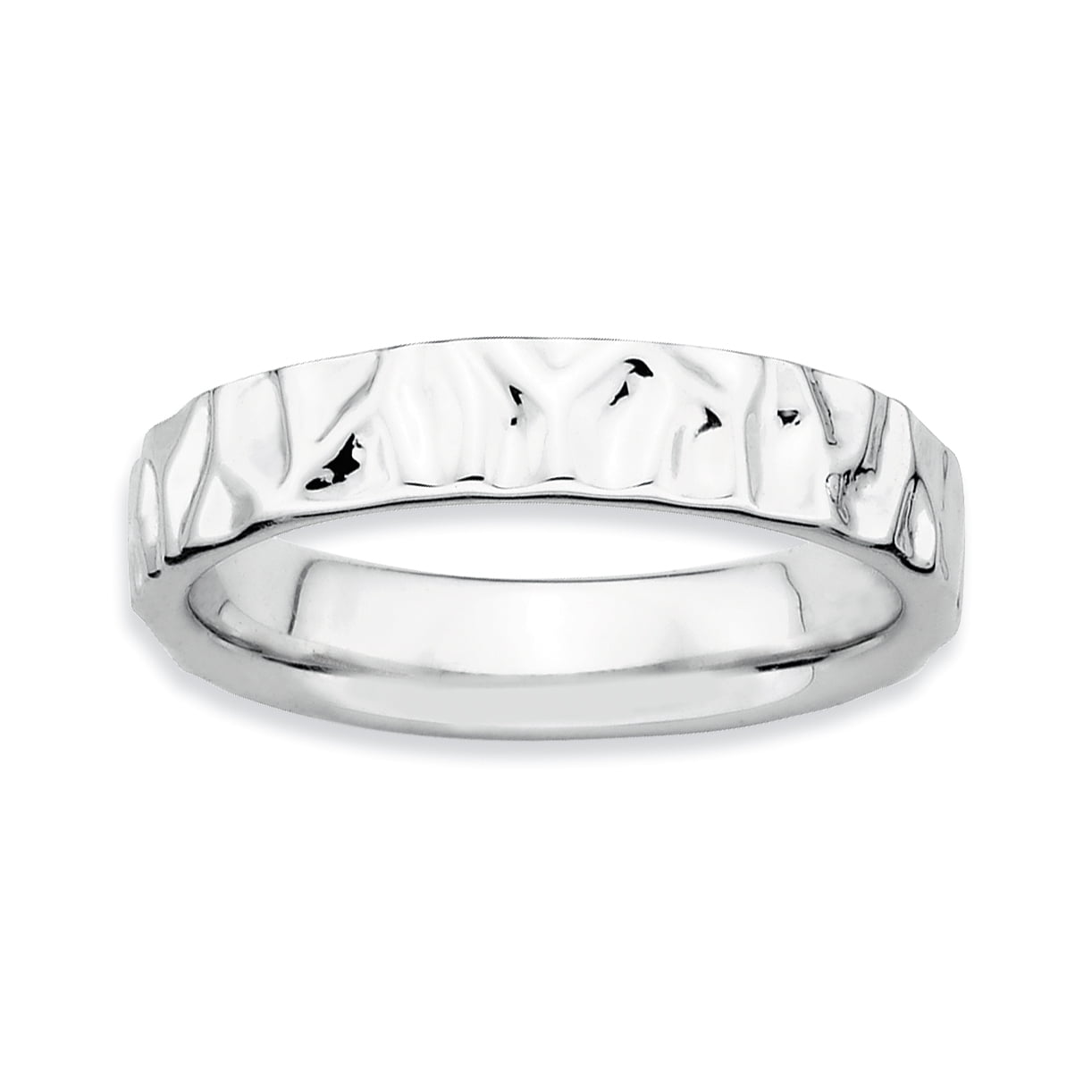 Sterling Silver Rhodium Ring - Walmart.com