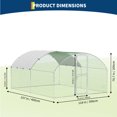 Extra Large Walk-In Chicken Coop, Heavy Duty Metal Poultry Cage w ...