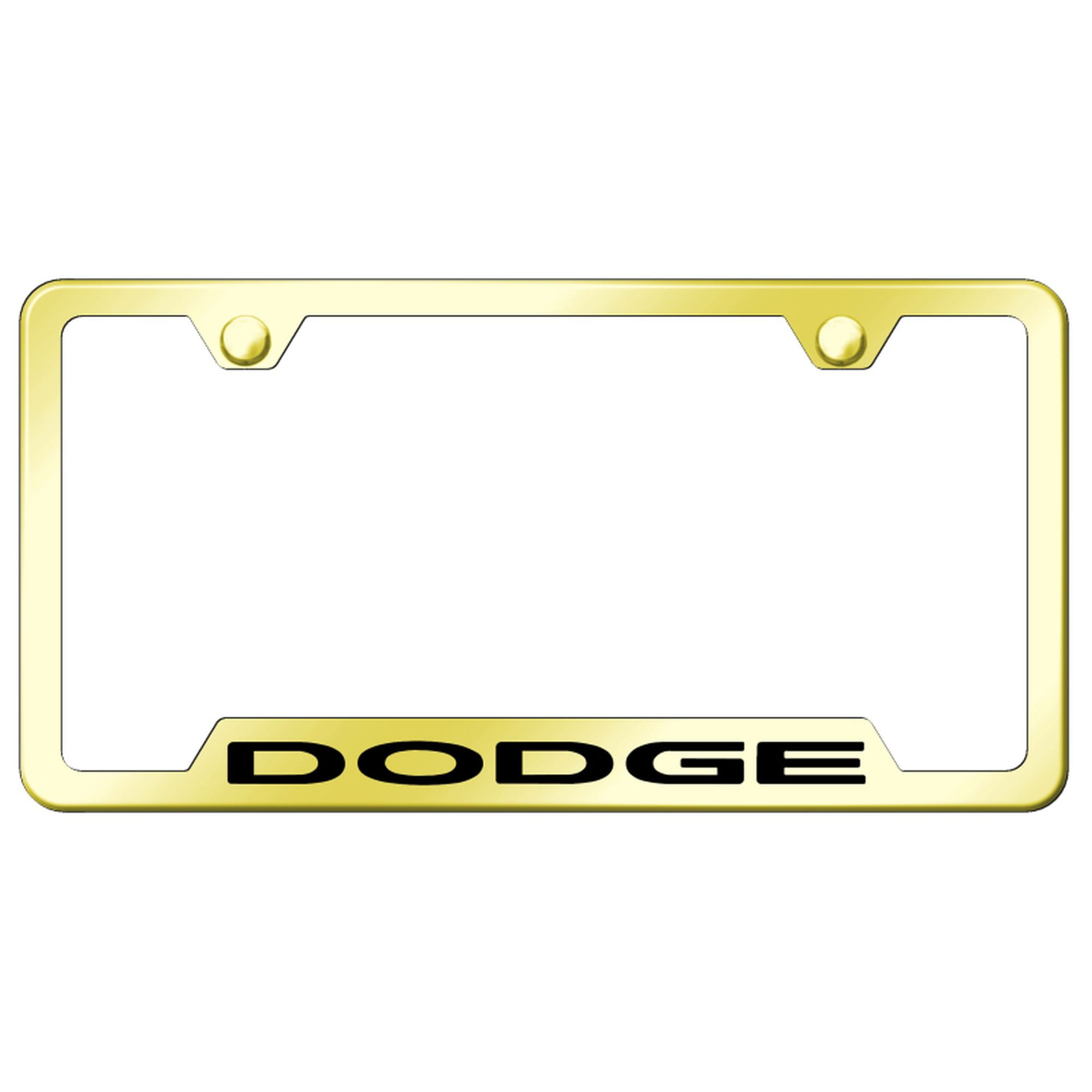 Dodge Laser Etched Logo Cut-Out License Plate Frame (Gold) - Walmart.com
