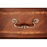 Michael Amini Cortina Wood and Leather Bedside Bench in Honey Walnut ...