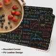 Cartoon Math Leather Placemats Set of 2, 12x18 Inch, Abstract Number ...