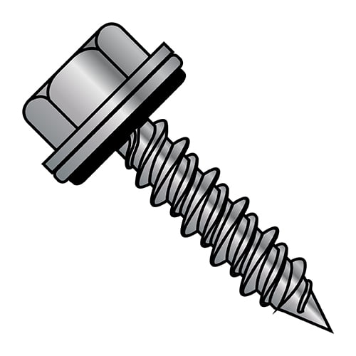 10-16X3 Pole Barn Screw Type17 Hi-Lo w/Bonded NEO EPDM Unslotted Hex ...