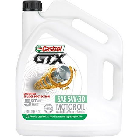 Castrol GTX 5W-30 Conventional Motor Oil, 5 qt. - Walmart.com