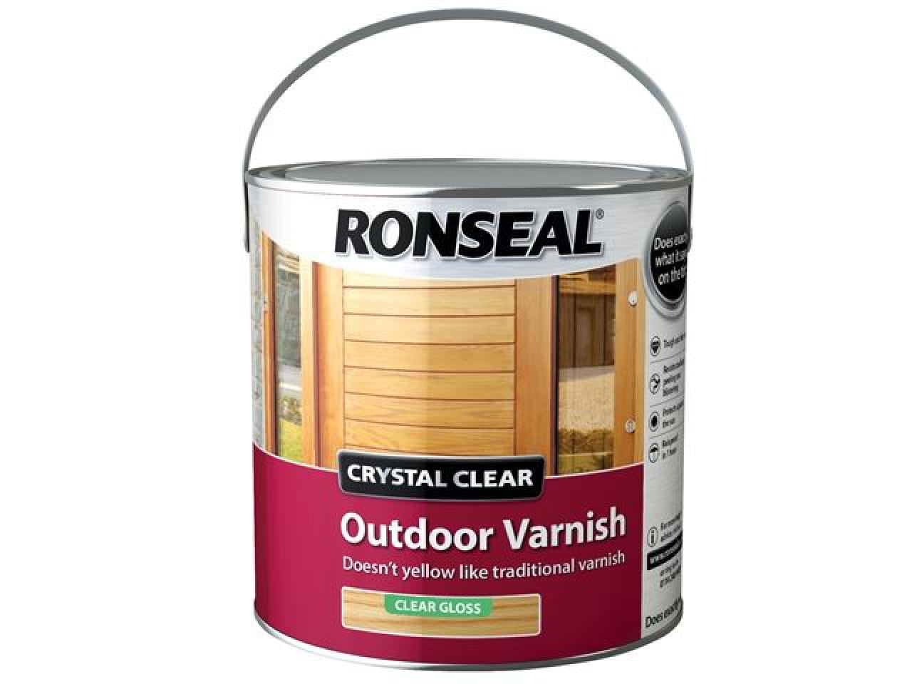 Ronseal - Crystal Clear Outdoor Varnish Matt 750ml - Walmart.com