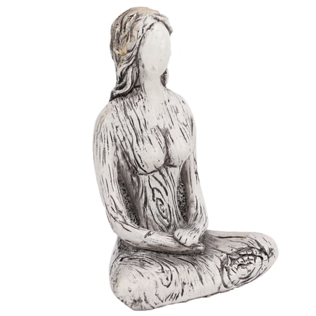 Yoga Figurines, Rustic Appearance Resin Statue Simple Style Yoga Pose ...