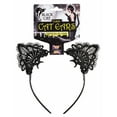 Halloween Black Cat Headband with Lace Ears - Walmart.com