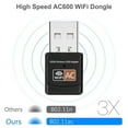 SUWU AC600 USB WiFi Adapter, 600Mbps, Dual Band 5.8GHz and 2.4GHz ...