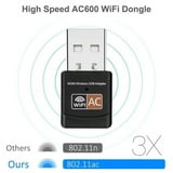 SUWU AC600 USB WiFi Adapter, 600Mbps, Dual Band 5.8GHz and 2.4GHz ...