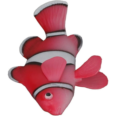 Silicone Artificial Floating Clownfish, Glowing Effect Heat Resistant ...