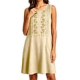 Boho Tank Dress for Women Crew Neck Sleeveless Swing Dress Floral ...