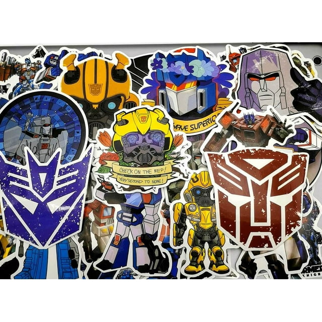 Transformers Themed Set of 50 Assorted Stickers Decal Set - Walmart.com