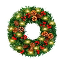 Wadada 12inch Christmas Wreaths for Front Door, Artificial Wreath with ...