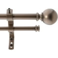 Urbanest Ball Double Drapery Curtain Rod Set, 5/8", 48"-84", Antique ...