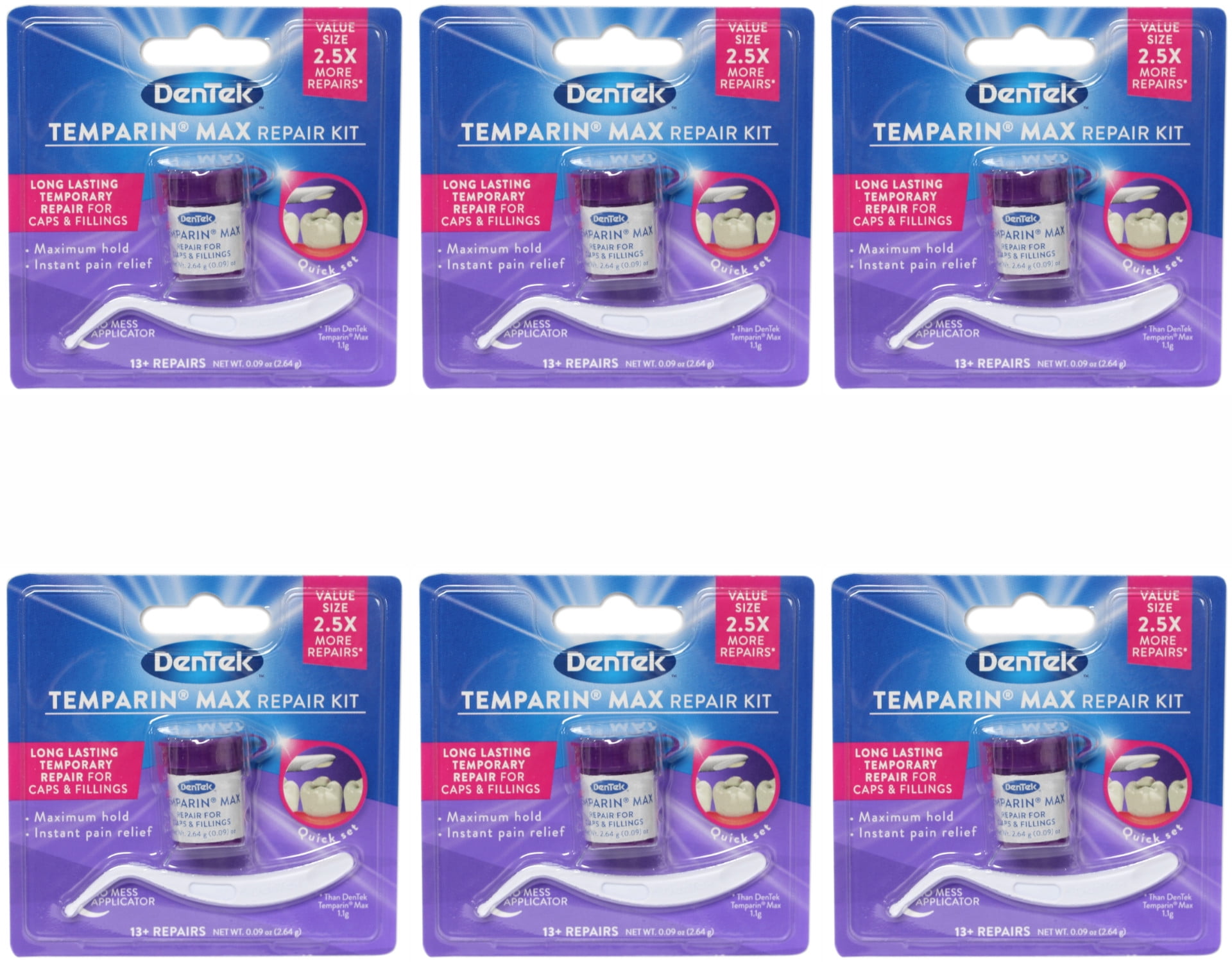 DenTek Temparin One Step Lost Filling Repair 1 Each (Pack of 6 ...