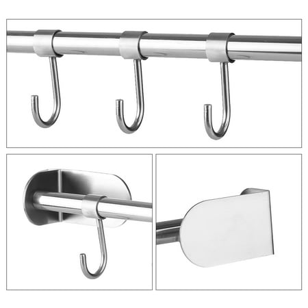 Kitchen Multi-function Hanging Rod & Hook Kitchen Hanging Rack Rod Hook ...