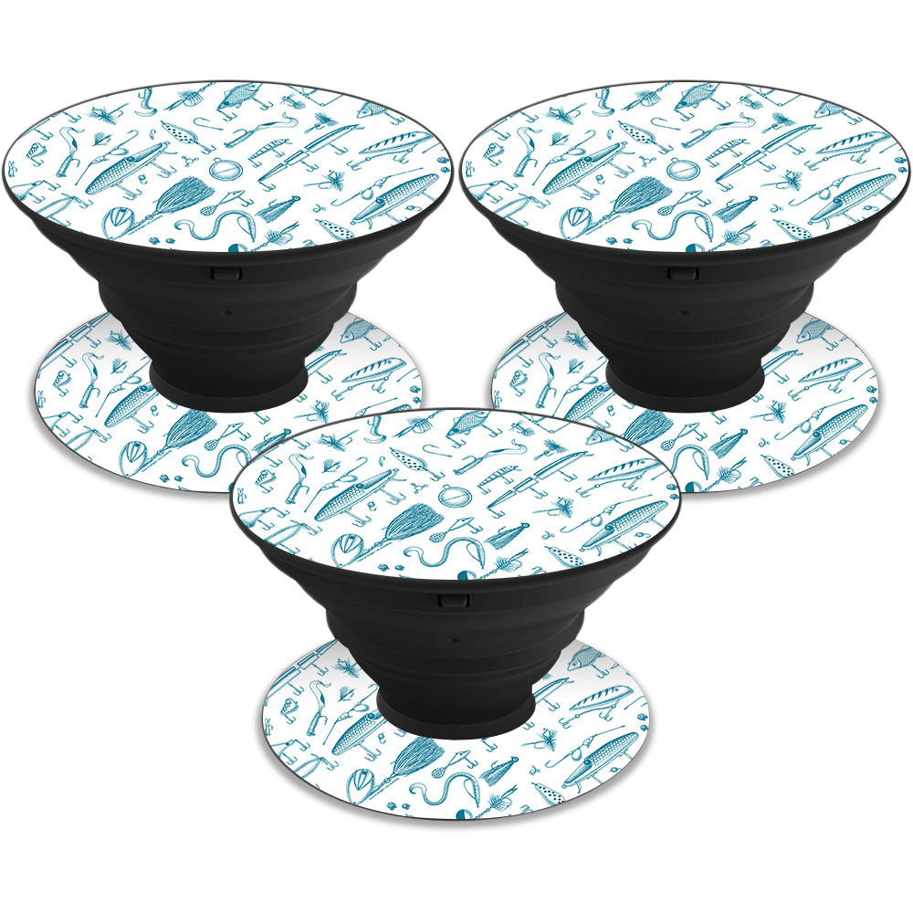 Skin Decal Wrap Compatible With PopSockets (3 Pack) Sticker Design Teal ...