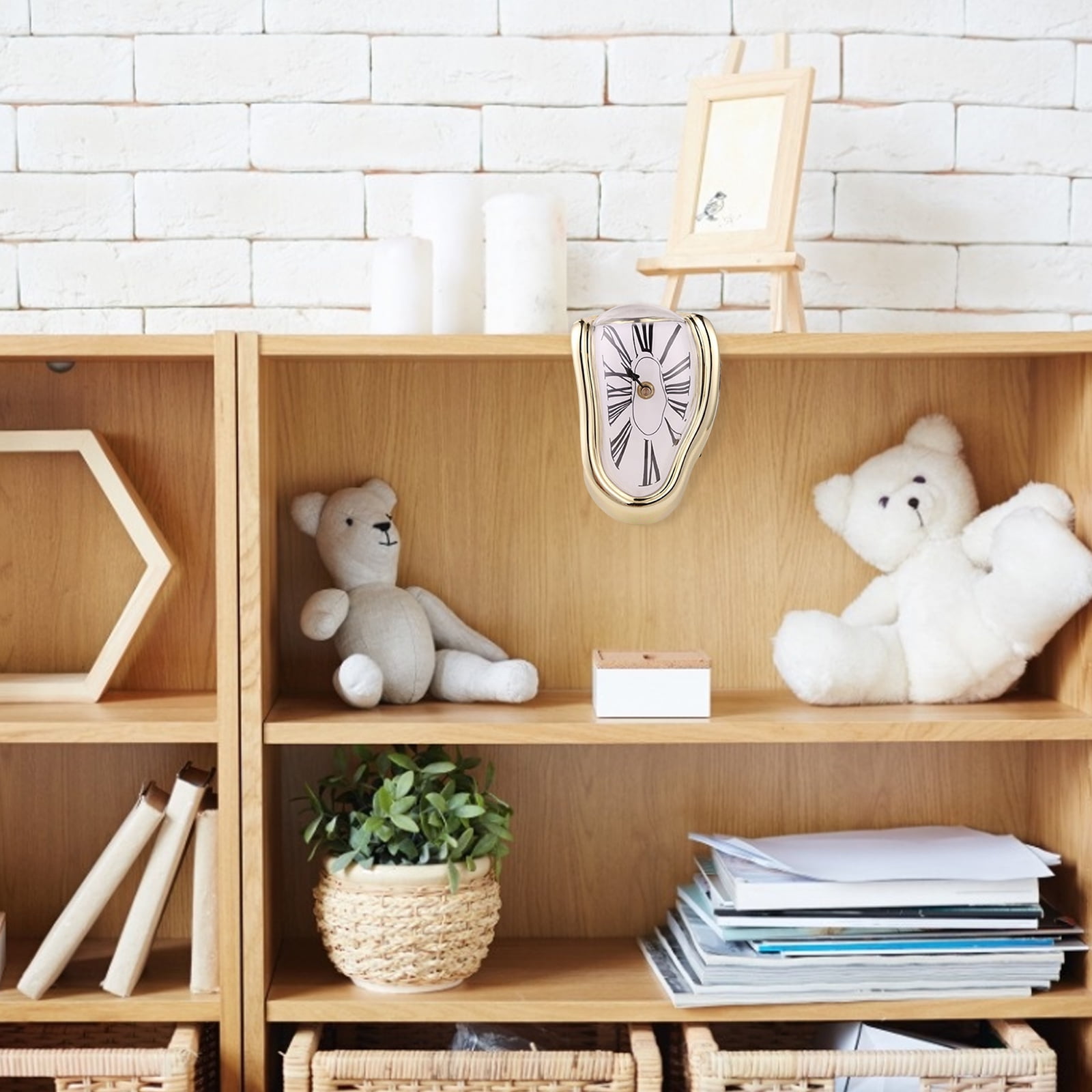 Reloj derretido moderno surrealista estante decoración reloj ...