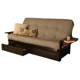 Kodiak Furniture Tucson Queen Futon with Suede Fabric Mattress in Tan ...