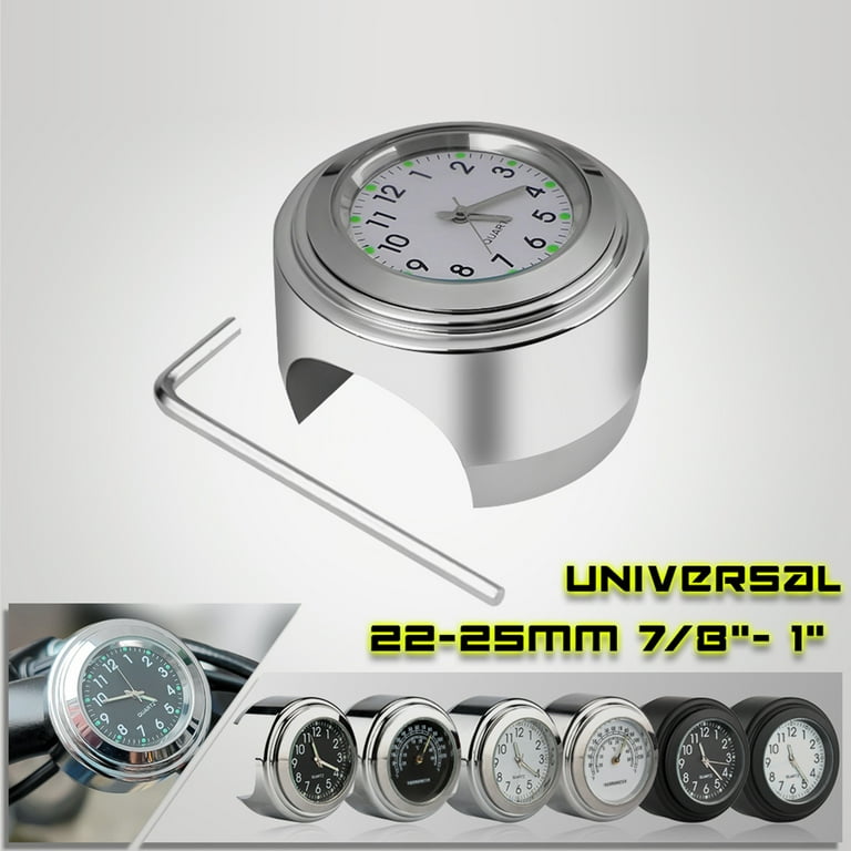 Motorcycle Handlebar Clock Thermometer Motorcycles Clock Waterproof