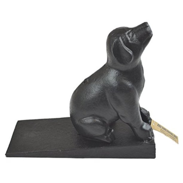 lulu decor, cast iron dog door stopper, doorstops weight 5 lbs (black ...