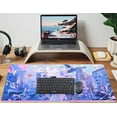 Large Kawaii Gaming Desk Mouse Pad Pastel Purple Blue Laptop Keyboard ...