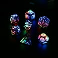 7 Pcs Rechargeable LED Electronic Dices with Charging Box Glowing ...
