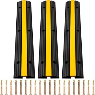INTBUYING 5-Cable Rubber Electrical Wire Cover Traffic Speed Bump ...