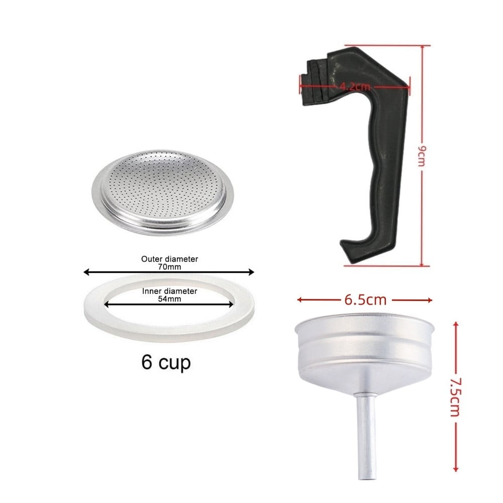 Repuestos para cafeteras espresso, moka, asa, junta, embudo y filtro ...
