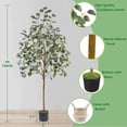 Artificial Eucalyptus Tree 5ft Tall with Basket and Silk Leaves for ...
